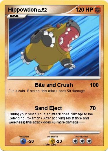 Pokémon Hippowdon 36 36 - Bite and Crush - My Pokemon Card