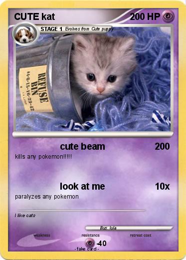Pokémon CUTE kat 2 2 - cute beam - My Pokemon Card