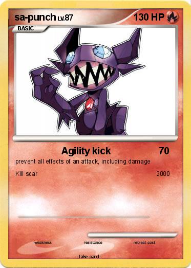 Pokémon sa punch - Agility kick - My Pokemon Card