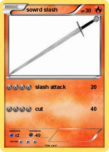 Pokémon sowrd slash - slash attack - My Pokemon Card