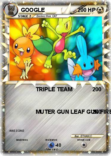 Pokémon GOOGLE 751 751 - TRIPLE TEAM - My Pokemon Card