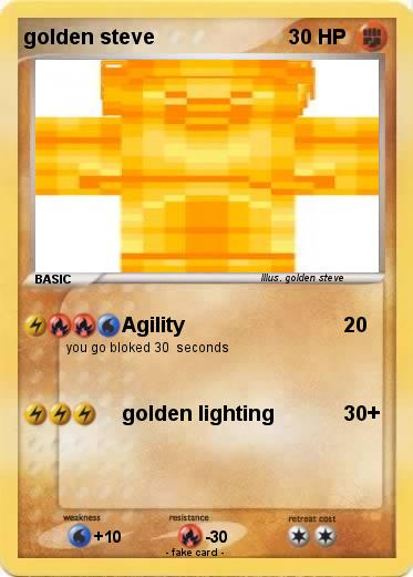 Pokémon golden steve - Agility - My Pokemon Card