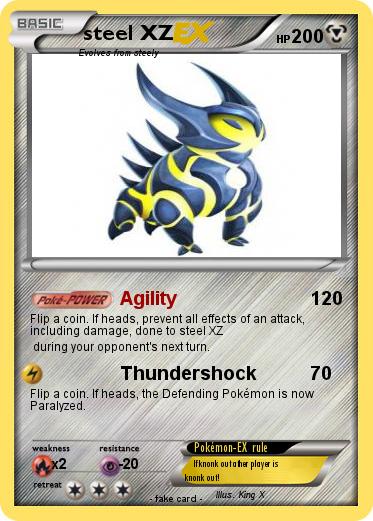 Pokémon steel XZ - Agility - My Pokemon Card