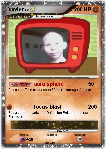 Pokémon Xavier 324 324 - aura sphere - My Pokemon Card