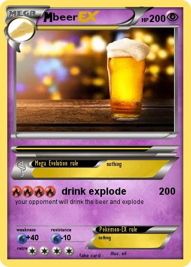 Pokémon beer 147 147 - drink explode - My Pokemon Card
