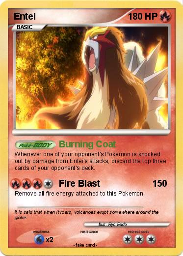 Pokémon Entei 1655 1655 - Burning Coat - My Pokemon Card