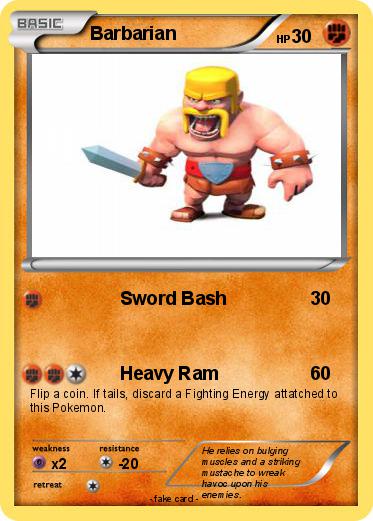 Pokémon Barbarian 97 97 - Sword Bash - My Pokemon Card