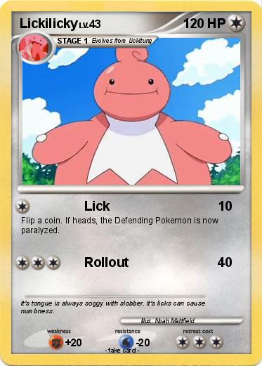 Pokémon Lickilicky 21 21 - Lick - My Pokemon Card