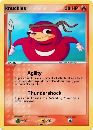 Pokémon knuckles 878 878 - Agility - My Pokemon Card