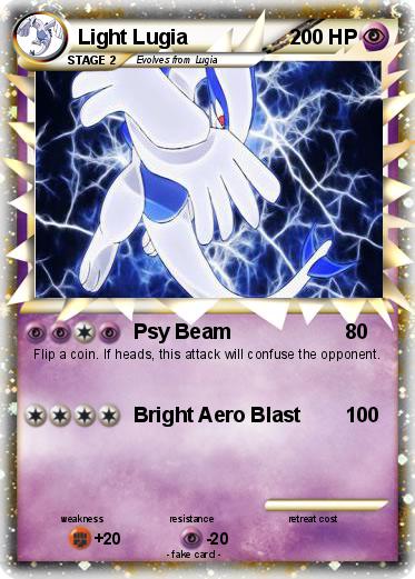 Pokémon Light Lugia 16 16 - Psy Beam - My Pokemon Card