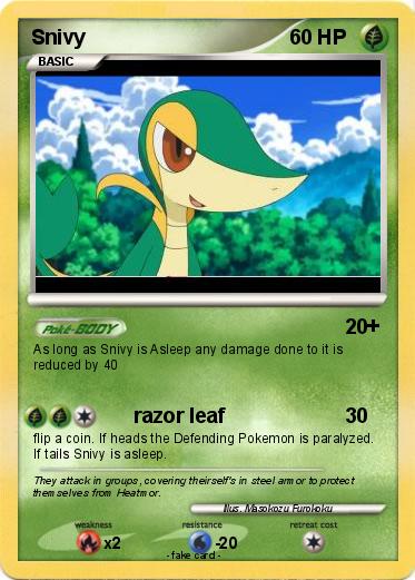 Pokémon Snivy 1093 1093 - razor leaf - My Pokemon Card