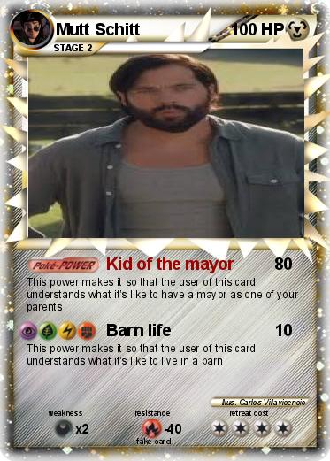 Pokémon Mutt Schitt - Kid of the mayor - My Pokemon Card