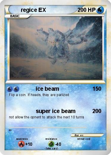 Pokémon regice EX 19 19 - ice beam - My Pokemon Card