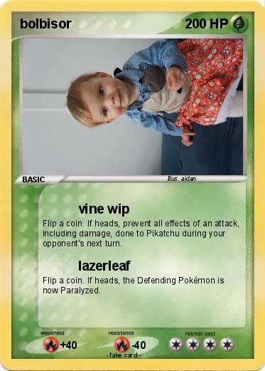 Pokémon bolbisor - vine wip - My Pokemon Card