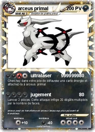 Pokémon arceus primal 5 5 - ultralaser 9999999 - Ma carte Pokémon