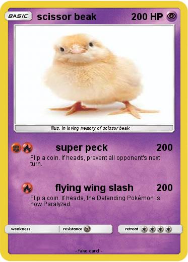 Pokémon scissor beak 1 1 - super peck - My Pokemon Card