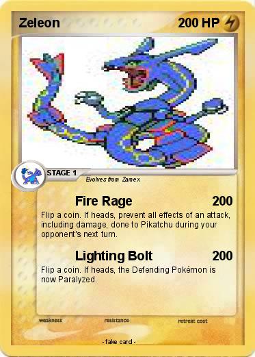 Pokémon Zeleon - Fire Rage - My Pokemon Card