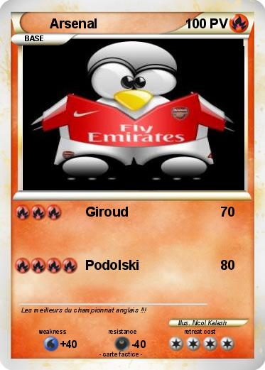 Pokémon Arsenal 29 29 - Giroud - Ma carte Pokémon
