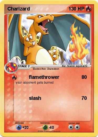 Pokémon Charizard 603 603 - flamethrower - My Pokemon Card