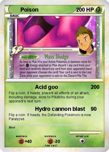 Pokémon Poison 490 490 - Acid goo - My Pokemon Card