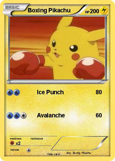 Pokémon Boxing Pikachu 6 6 - Ice Punch - My Pokemon Card
