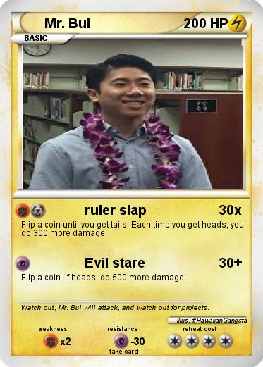 Pokémon Mr Bui 1 1 - ruler slap - My Pokemon Card