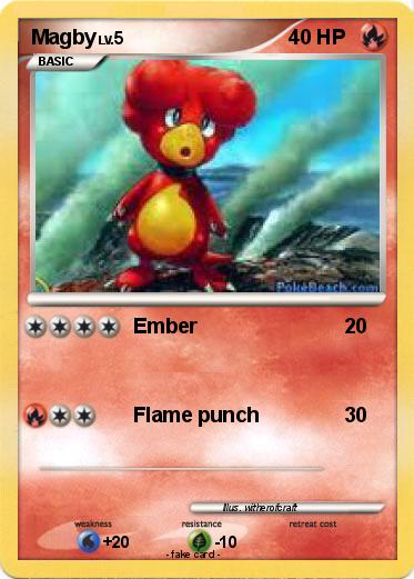 Pokémon Magby 63 63 - Ember - My Pokemon Card