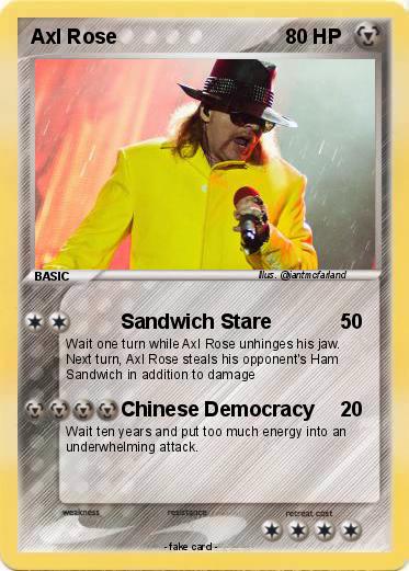 Pokémon Axl Rose 8 8 - Sandwich Stare - My Pokemon Card