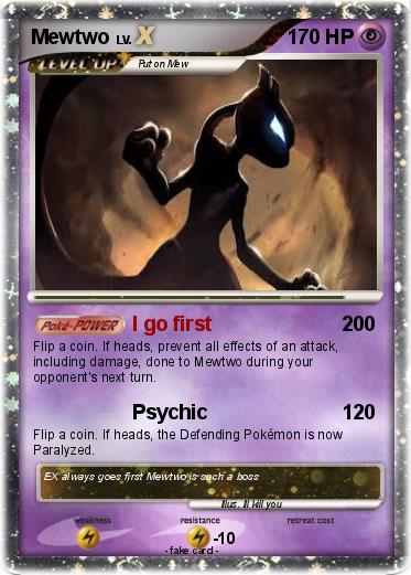 Pokémon Mewtwo 5838 5838 - I go first - My Pokemon Card