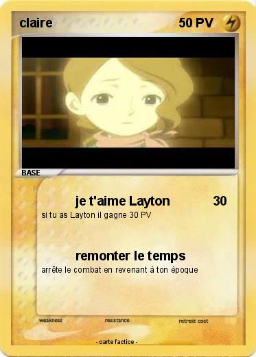 Pokémon claire 147 147 - je t'aime Layton - Ma carte Pokémon