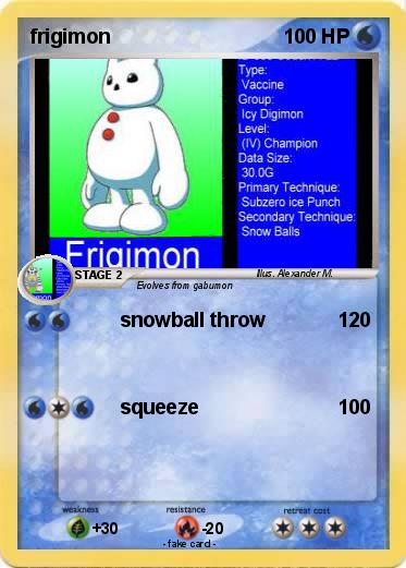Pokémon frigimon 4 4 - snowball throw - My Pokemon Card