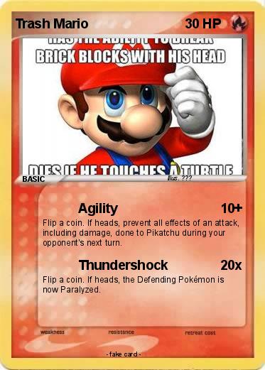 Pokémon Trash Mario - Agility - My Pokemon Card