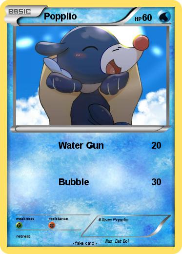 Pokémon Popplio 56 56 - Water Gun - My Pokemon Card