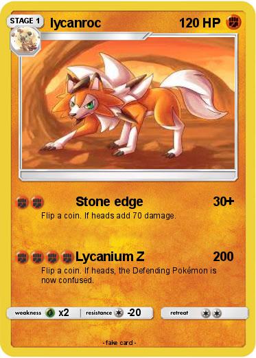 Pokémon lycanroc 211 211 - Stone edge - My Pokemon Card