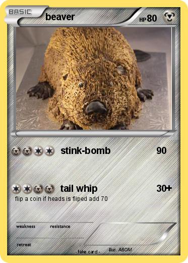 Pokémon beaver 68 68 - stink-bomb - My Pokemon Card
