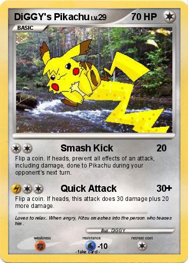 Pokémon DiGGY s Pikachu - Smash Kick - My Pokemon Card