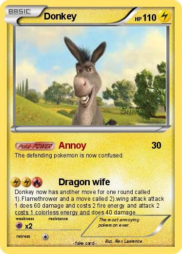 Pokémon Donkey 834 834 - Annoy - My Pokemon Card