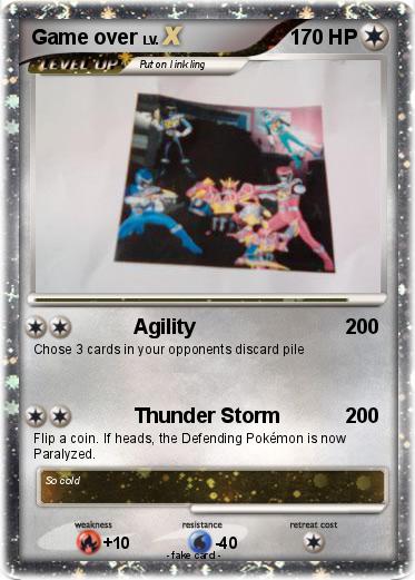 Pokémon Game over 78 78 - Agility - My Pokemon Card