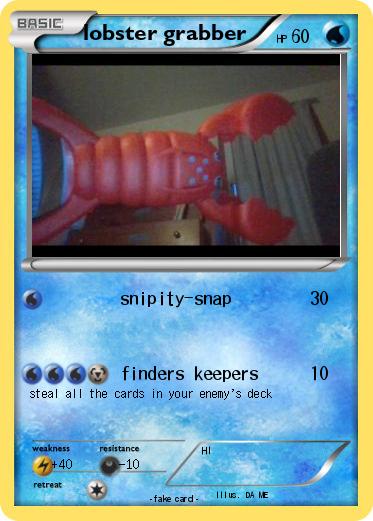 Pokémon lobster grabber - snipity-snap - My Pokemon Card