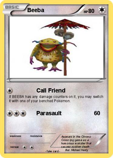 Pokémon Beeba - Call Friend - My Pokemon Card