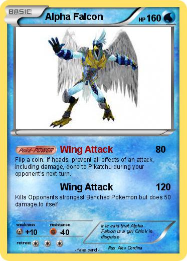 Pokémon Alpha Falcon 2 2 - Wing Attack - My Pokemon Card