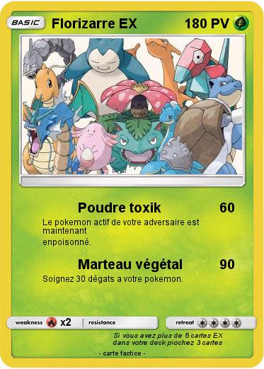Pokémon Florizarre EX 8 8 - Poudre toxik - Ma carte Pokémon