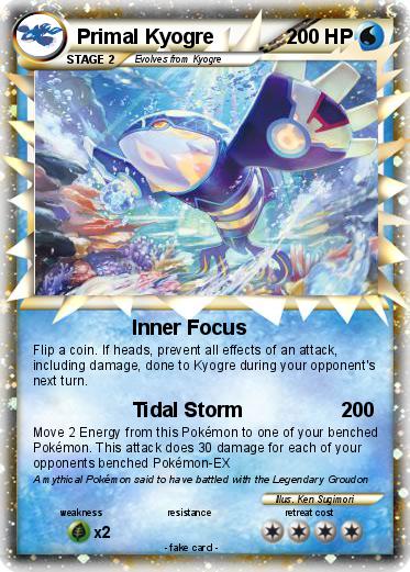 Pokémon Primal Kyogre 253 253 - Inner Focus - My Pokemon Card