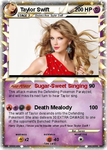 Pokémon Taylor Swift 211 211 - Sugar-Sweet Singing - My Pokemon Card
