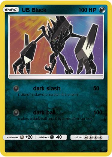 Pokémon UB Black - dark slash - My Pokemon Card