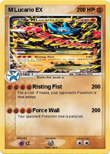 Pokémon M Lucario EX 142 142 - Risting Fist - My Pokemon Card
