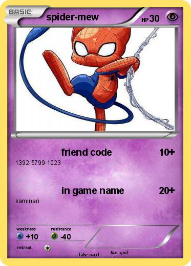 Pokémon spider mew 1 1 - friend code - My Pokemon Card