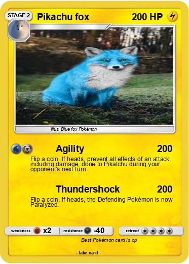 Pokémon Pikachu fox - Agility - My Pokemon Card