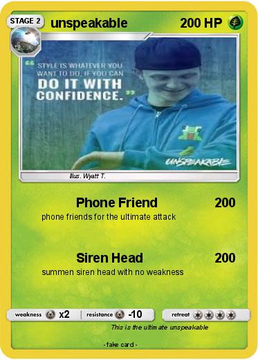 Pokémon unspeakable 106 106 - Phone Friend - My Pokemon Card