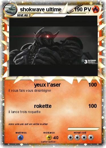 Pokémon shokwave ultime 1 1 - yeux l'aser - Ma carte Pokémon